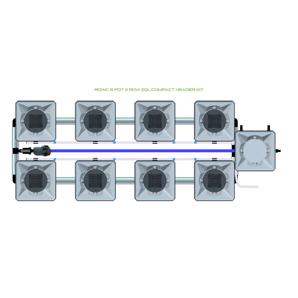 Alien Hydroponics RDWC 8 Pot 2 Row Kit – The Imperial Luxe