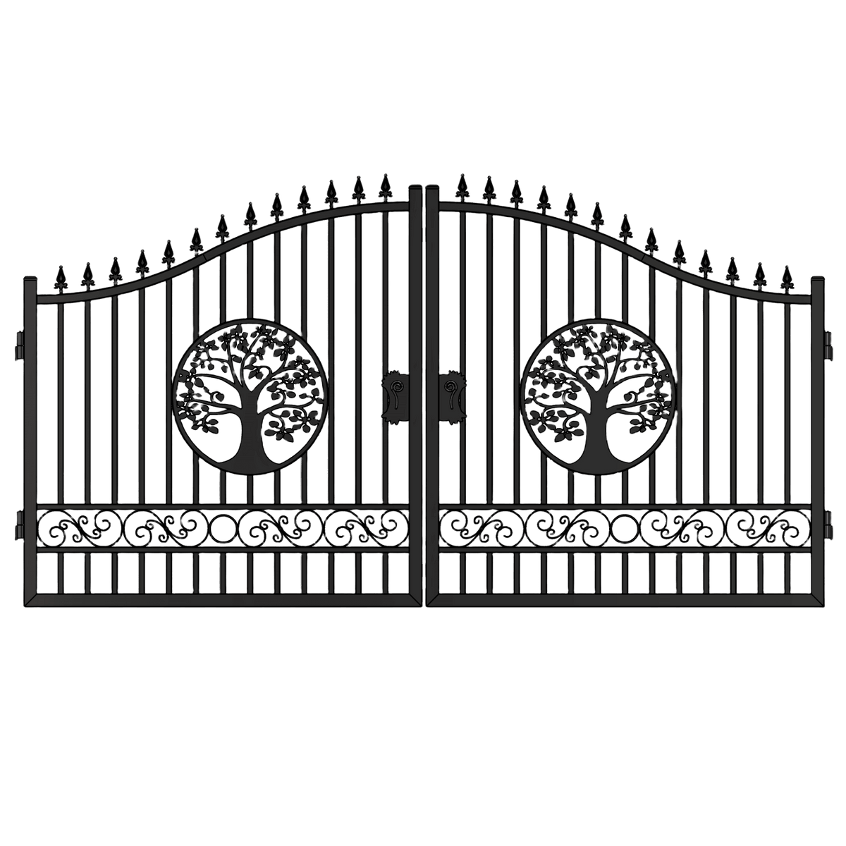 FLASH SALE! Chery Industrial 14’ Iron Gate with Wider Goalposts, No ...