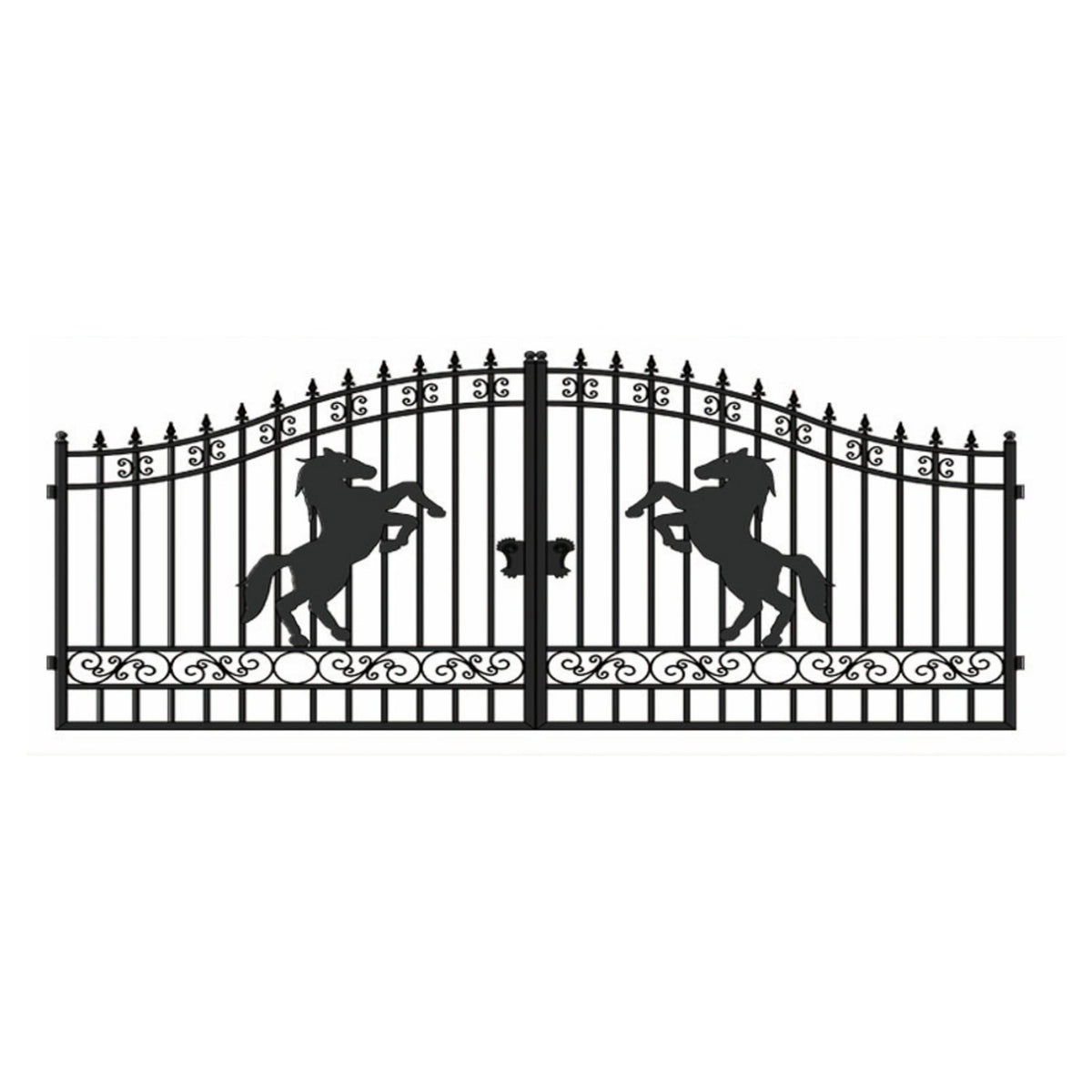 FLASH SALE! Chery Industrial 14x8 ft Steel Dual Swing Driveway Gate ...
