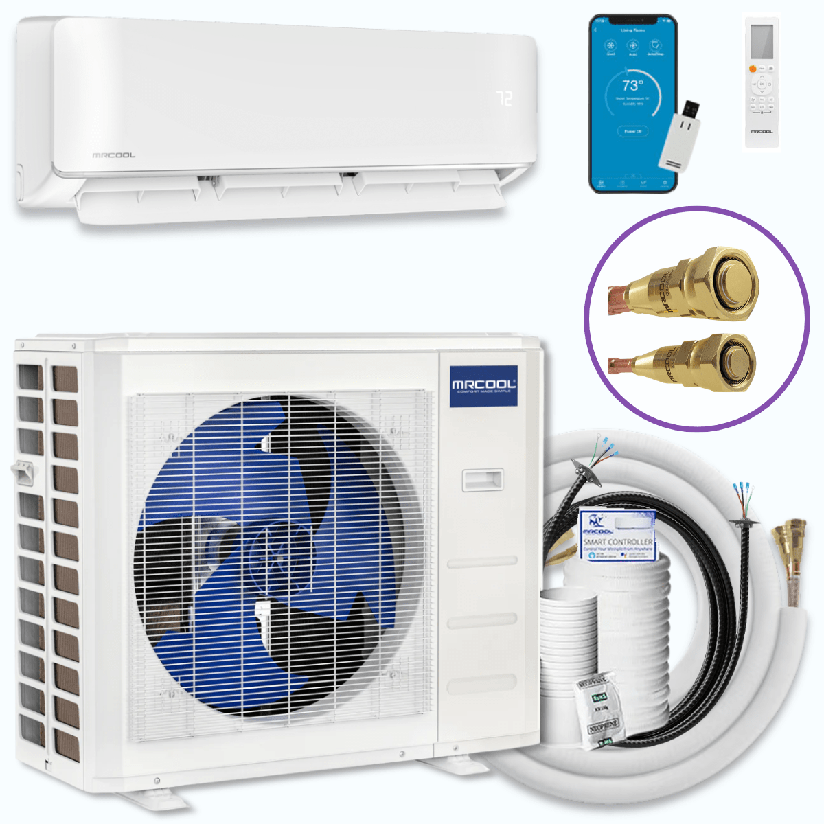 FLASH SALE! MRCOOL DIY 5th Gen EasyPro 18,000 BTU Single Zone Mini ...