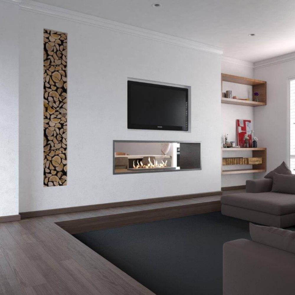 The Bio Flame 96-Inch Smart Firebox DS - See-Though Ethanol Fireplace ...