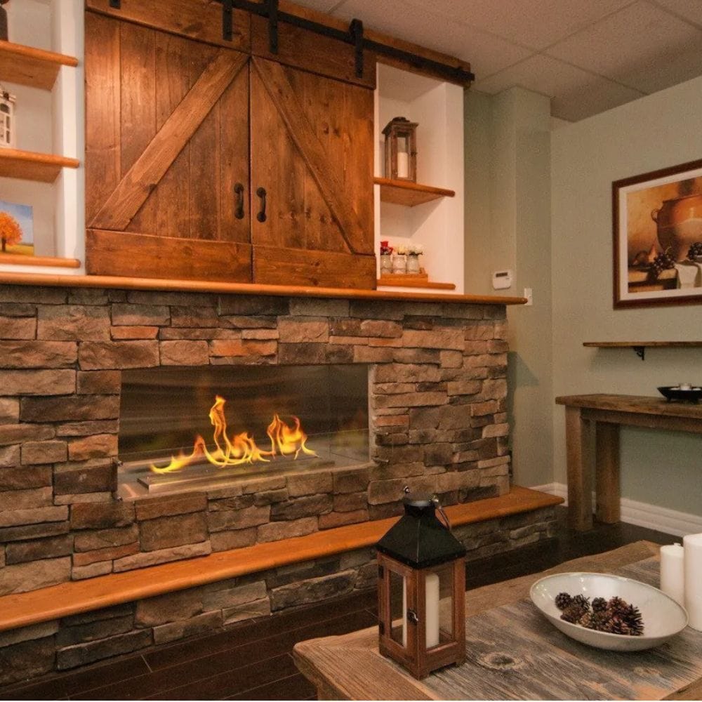 The Bio Flame XL Smart Firebox SS 53-Inch Built-in Ethanol Fireplace ...